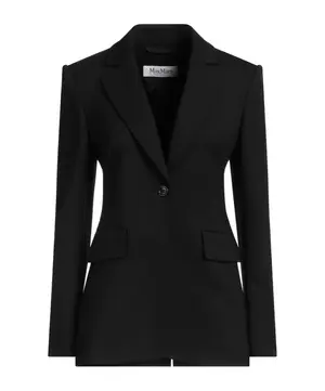 Max Mara Single-breasted Jersey Blazer - Black