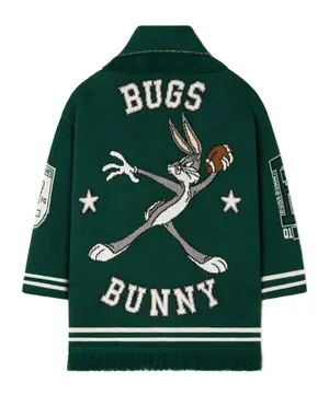 Alanui X Looney Tunes Bugs Bunny & Sylvester Wool Cardigan