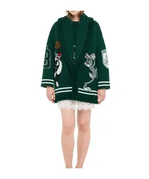 Alanui X Looney Tunes Bugs Bunny & Sylvester Wool Cardigan