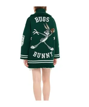 Alanui X Looney Tunes Bugs Bunny & Sylvester Wool Cardigan
