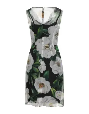 Dolce & Gabbana Sleeveless Floral Print Chiffon Dress
