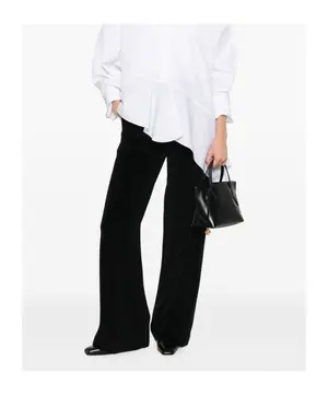 CIRCOLO 1901 Velvet-effect Wide-leg Trousers