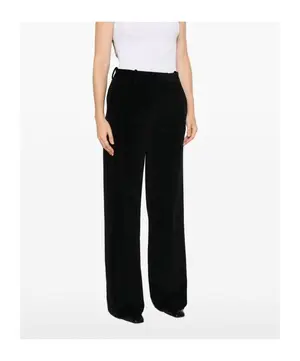 CIRCOLO 1901 Velvet-effect Wide-leg Trousers
