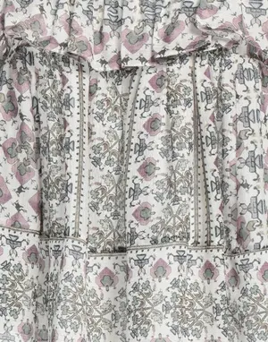 Isabel Marant Étoile Sleeveless Floral Print Ruffled Top