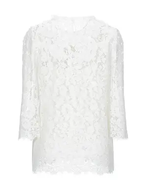 Dolce & Gabbana Lace Three-quarter Sleeve Top