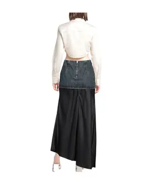 MAISON MARGIELA Two-tone Spliced A-line Maxi Skirt