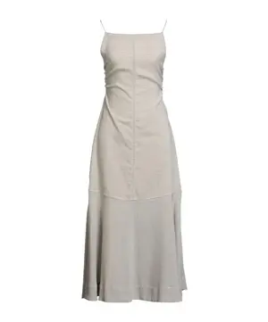 GANNI Sleeveless Open Back Crepe Dress