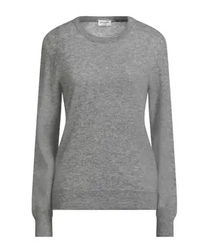 Saint Laurent Lightweight Knit Long Sleeve Crewneck Top