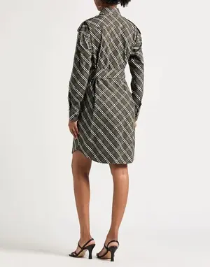 Burberry Checked Long Sleeve Shirt Dress