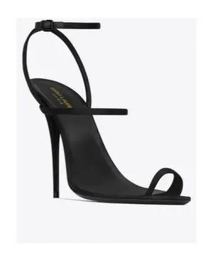 Saint Laurent Dive Sandals In Crepe Satin