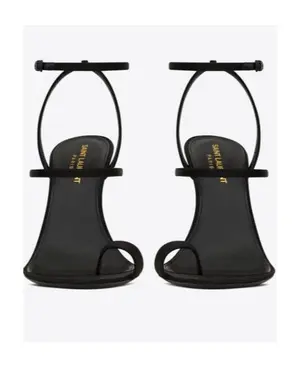 Saint Laurent Dive Sandals In Crepe Satin