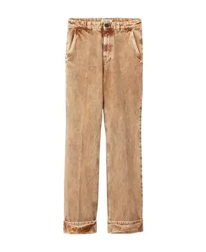 Miu Miu Logo Jeans - Cognac