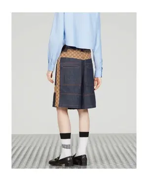Gucci High-waist Denim Bermuda Shorts