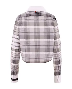 Thom Browne Checked Cropped Shirt