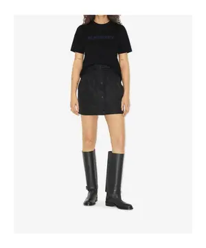 Burberry Logo-print Cotton T-shirt - Black