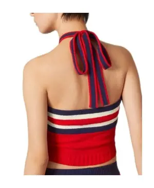 Gucci Halterneck Knitted Cropped Top