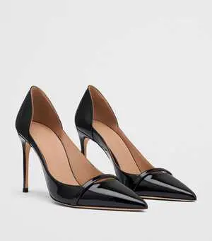 MALONE SOULIERS Patent Leather Heeled Pumps