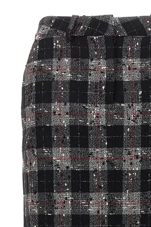 Alessandra Rich Tartan Check Maxi Skirt