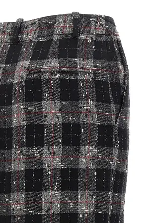 Alessandra Rich Tartan Check Maxi Skirt