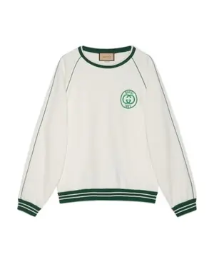 Gucci Logo Embroidered Cotton Sweatshirt