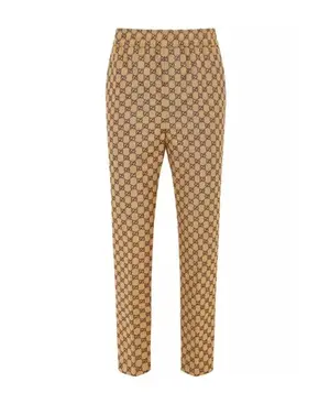 Gucci Monogrammed Elastic Waist Casual Pants