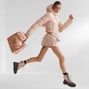 Fendi Cropped Zip-up Padded Jacket