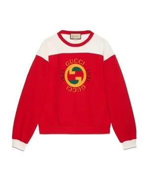 Gucci Interlocking G Jersey Sweatshirt - Red