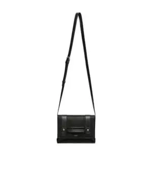 Dior Logo Embossed Shoulder Bag - Black