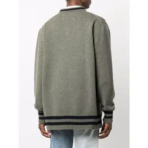 MAISON MARGIELA Striped Detail V-neck Jumper