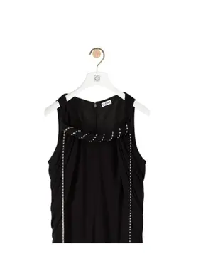 Loewe Embellished Strapless Sling Dress