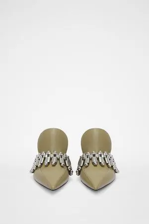 JIL SANDER Pointed-toe Leather Loafers With Embellished Detailing