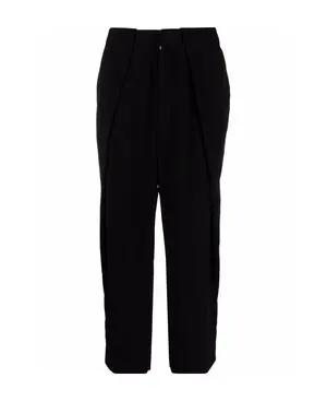 Balmain Crêpe Pleated Cropped Trousers