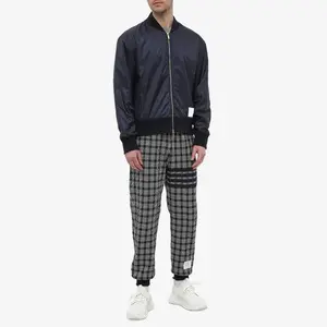 Thom Browne Check-pattern Drawstring Track Pants - Navy Blue