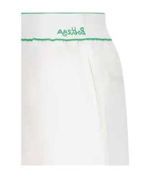 Bottega Veneta Logo Embroidered Shorts With Contrast Stitching