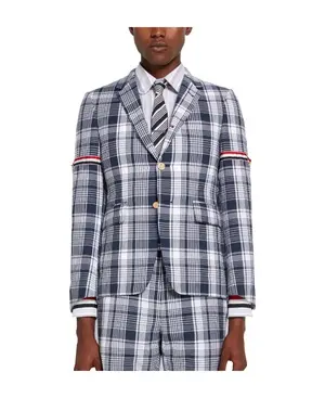 Thom Browne Plaid Armband Suit Jacket
