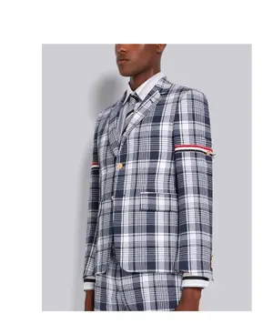 Thom Browne Plaid Armband Suit Jacket