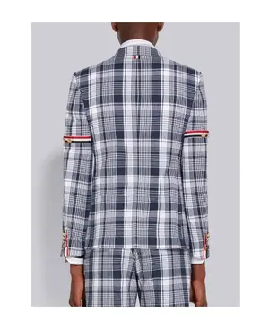 Thom Browne Plaid Armband Suit Jacket