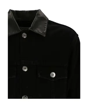 LANVIN Logo-print Distressed Denim Jacket