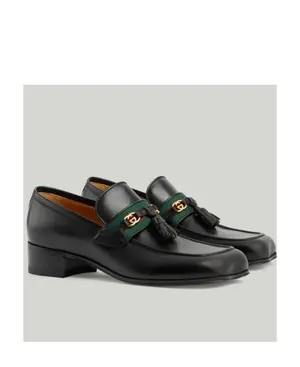 Gucci Web Interlocking G Loafers