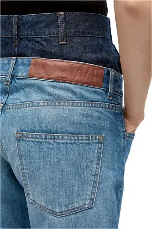 Loewe Trompe L'oeil Jeans In Denim