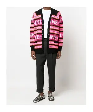 Celine Ski Jacquard Wool Cardigan