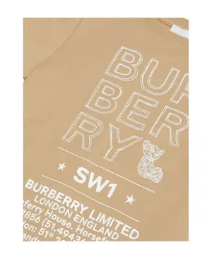 Burberry Logo Sketch-print Cotton T-shirt