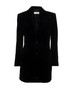 SAINT LAURENT Saint Laurent Velvet Button-Up Blazer