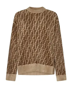 Fendi Ff Pattern Crewneck Jumper