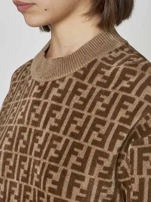 Fendi Ff Pattern Crewneck Jumper