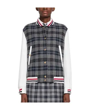 Thom Browne Plaid Baseball Jacket