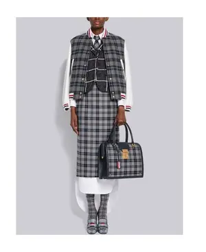 Thom Browne Plaid Baseball Jacket