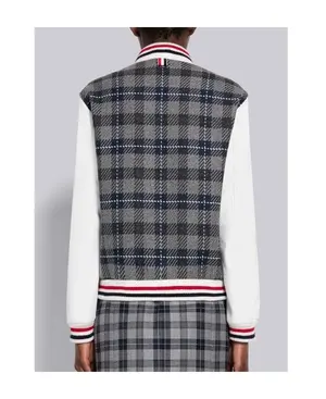 Thom Browne Plaid Baseball Jacket