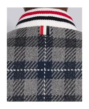 Thom Browne Plaid Baseball Jacket