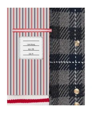 Thom Browne Plaid Baseball Jacket